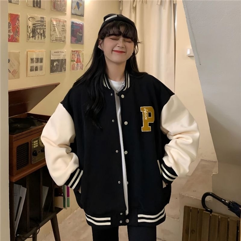 Jual Jaket Baseball Big Size ( S - 6XL ) Jacket Varsity Kancing Bomber ...