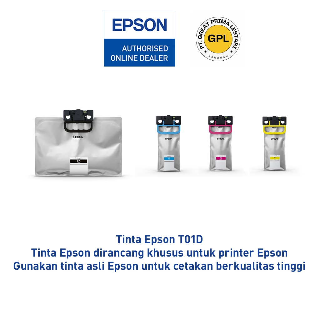 Jual Tinta Epson T01D T01 D - 1 Set - High Capacity - Tinta Printer ...
