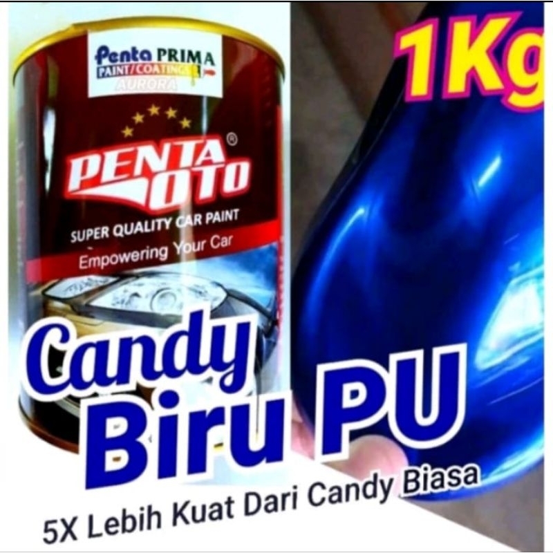 Jual Cat Candytone Candy Bright Blue PC 052 PU Penta Oto Candy Tone ...