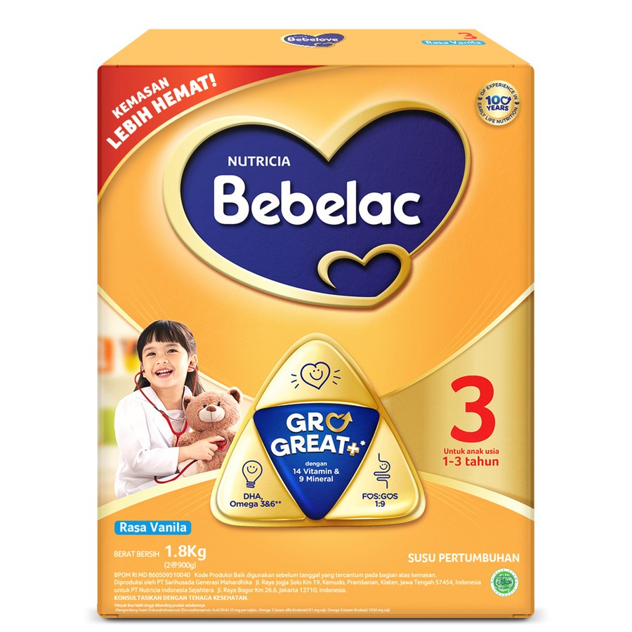 Jual Susu Bebelac 3 Vanilla & Madu 1800g | Shopee Indonesia