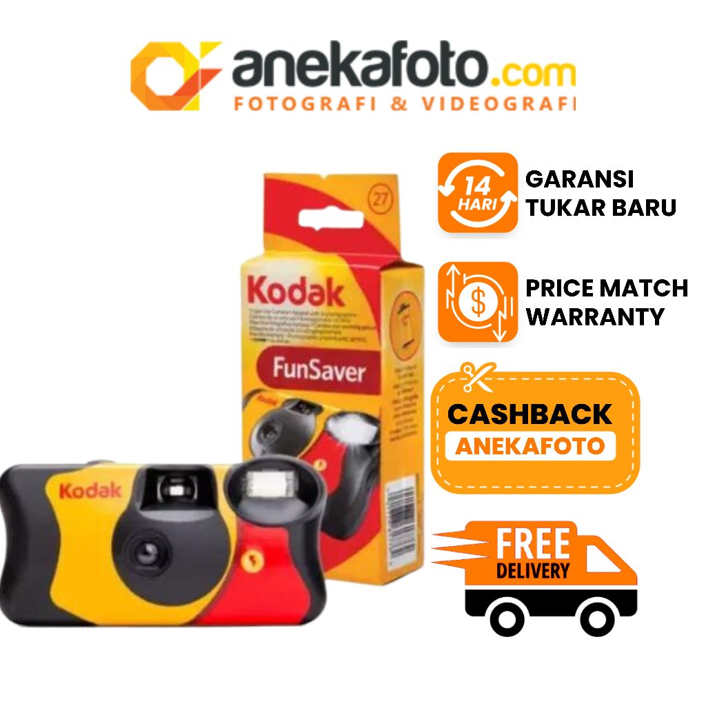 Jual Kodak Fun Saver Disposable Camera 27+12 Black | Shopee Indonesia