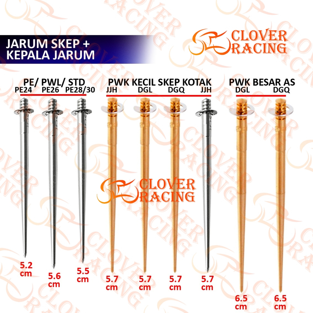 Jual [ BISA COD ] JARUM SKEP KARBURATOR NEEDLE PE PWK PWL PWM AIRSTRIKE PIN JARUM REPAIR KIT PJ ...