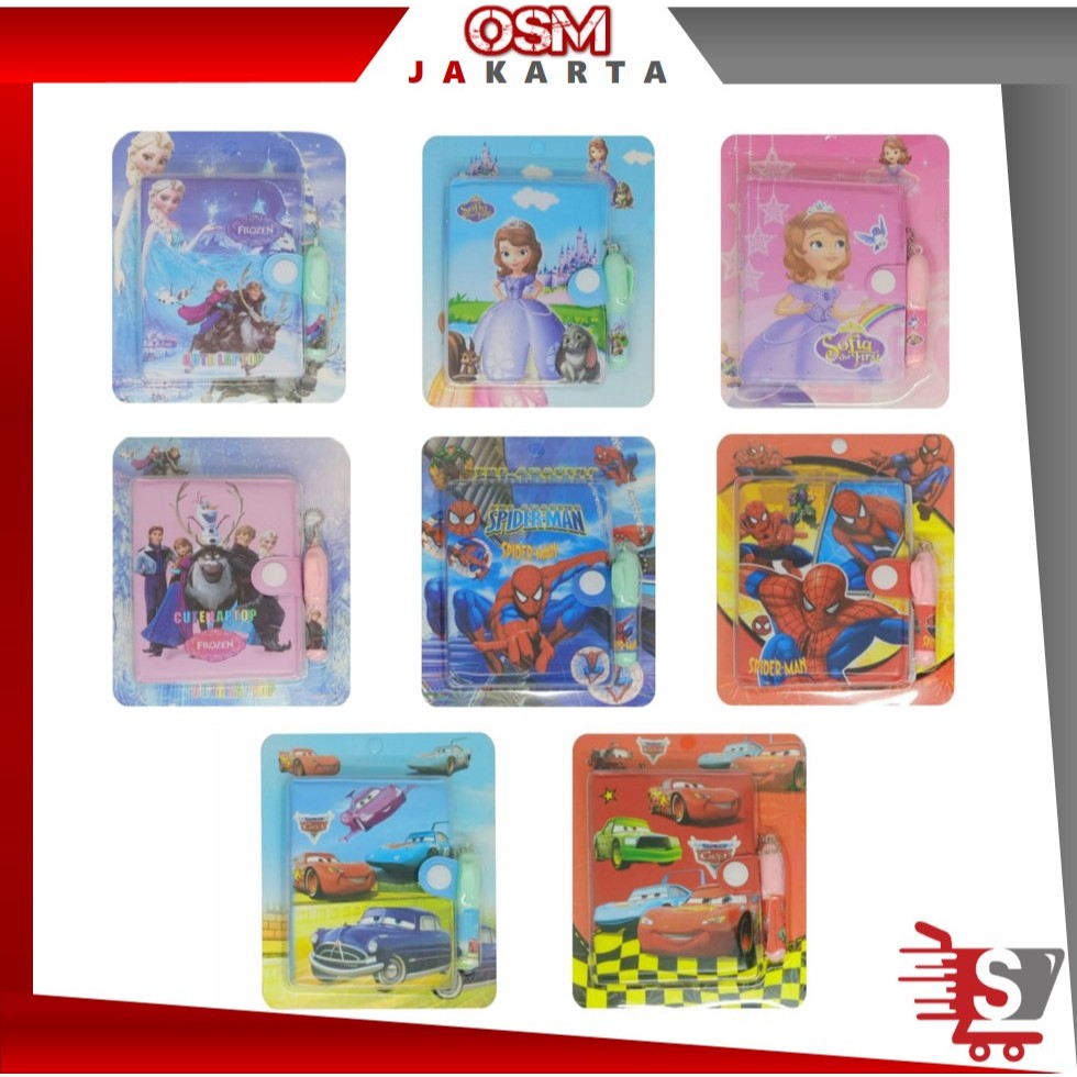 Jual OSM JKT S6327 Notebook Kartun Mini Anak / Notebook Mini Free Pena ...