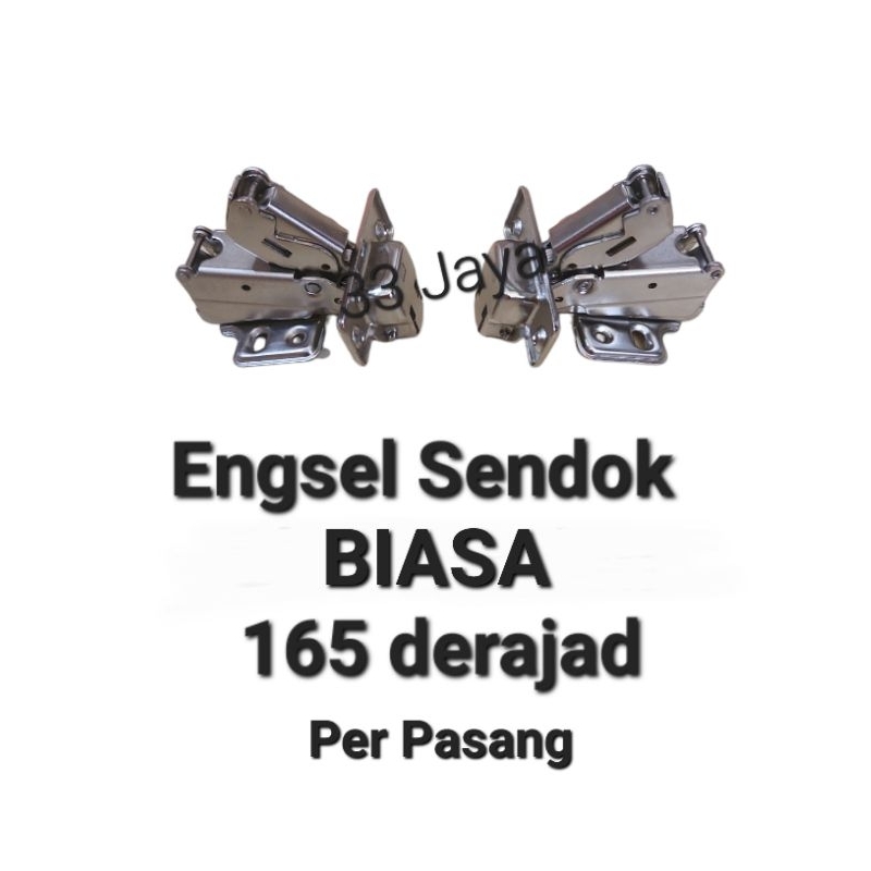 Jual [Per Pasang]Engsel Sendok BIASA 165° Hinges Robot Buaya Pegas ...