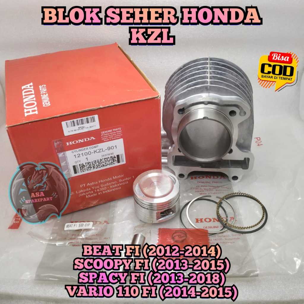 Jual BLOK + SEHER SET KZL Motor HondA BEAT FI / Injeksi , SCOOPY FI , SPACY FI , VARIO 110 FI ...