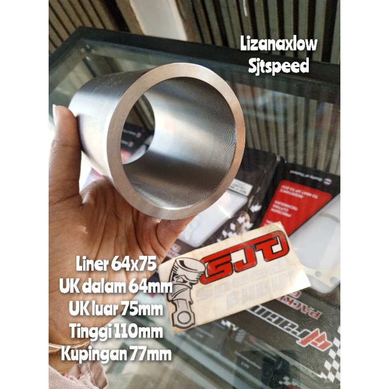 Jual liner boring 64x75 tinggi 110mm boringan Tiger bore up Mio big ...