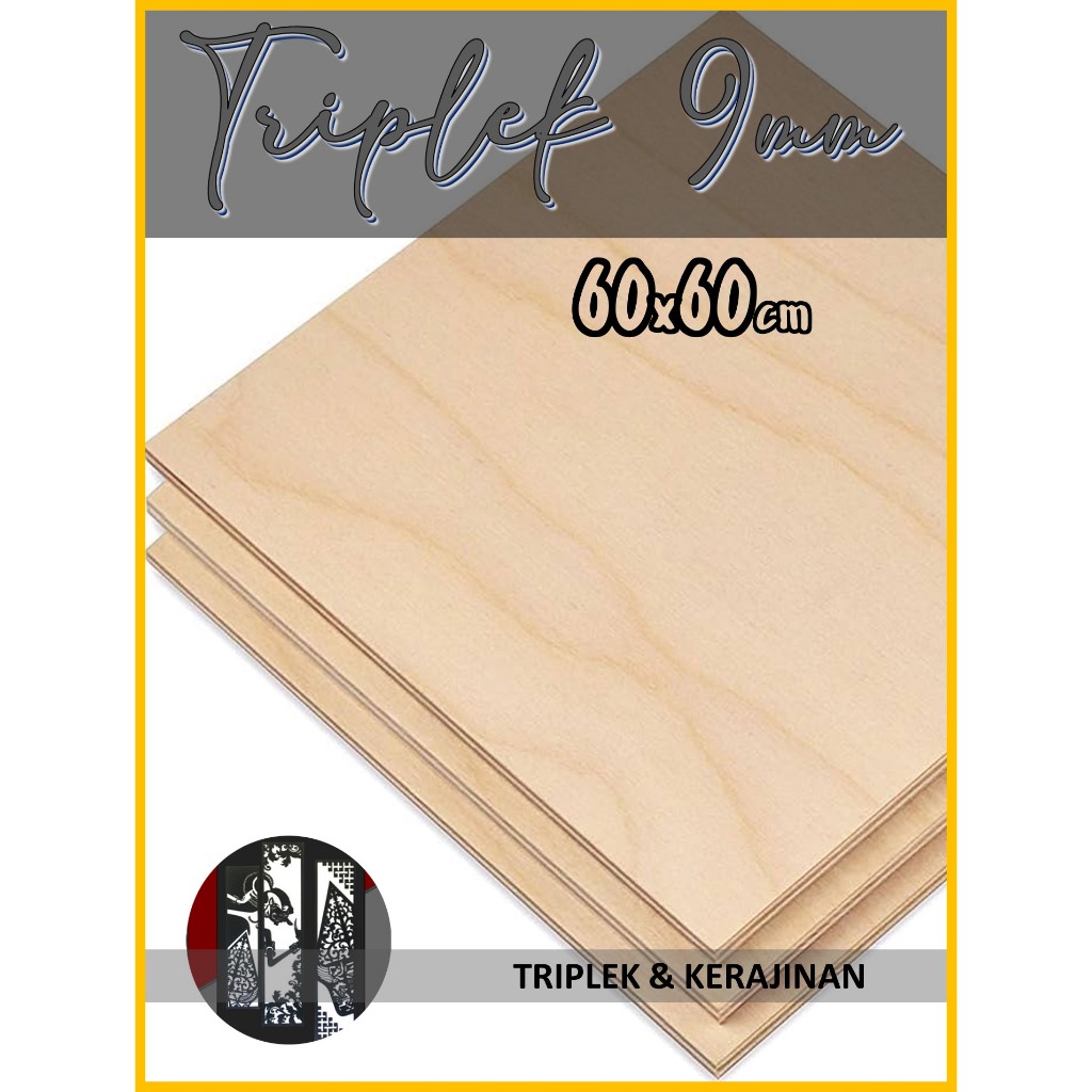 Jual Triplek 9mm 60x60 cm Kualitas Premium Plywood Multiplek 9 mm ...