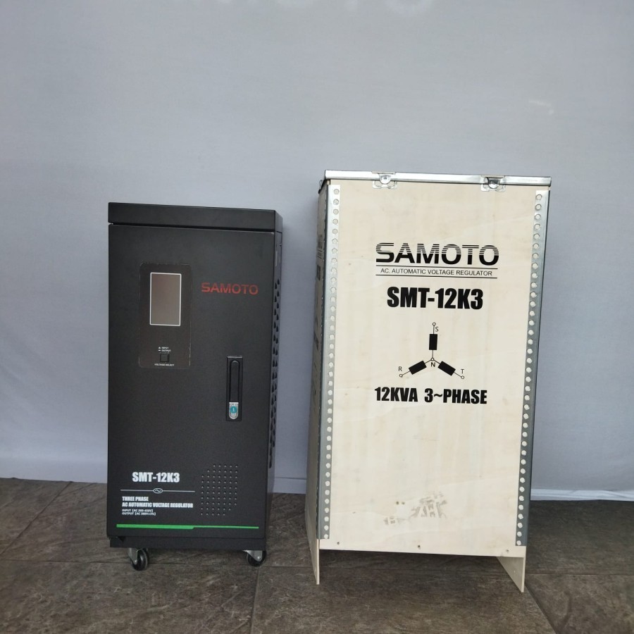 Jual SAMOTO Stabilizer 12000VA Stavolt Three Phase Stavolt SMT12KVA 3 ...