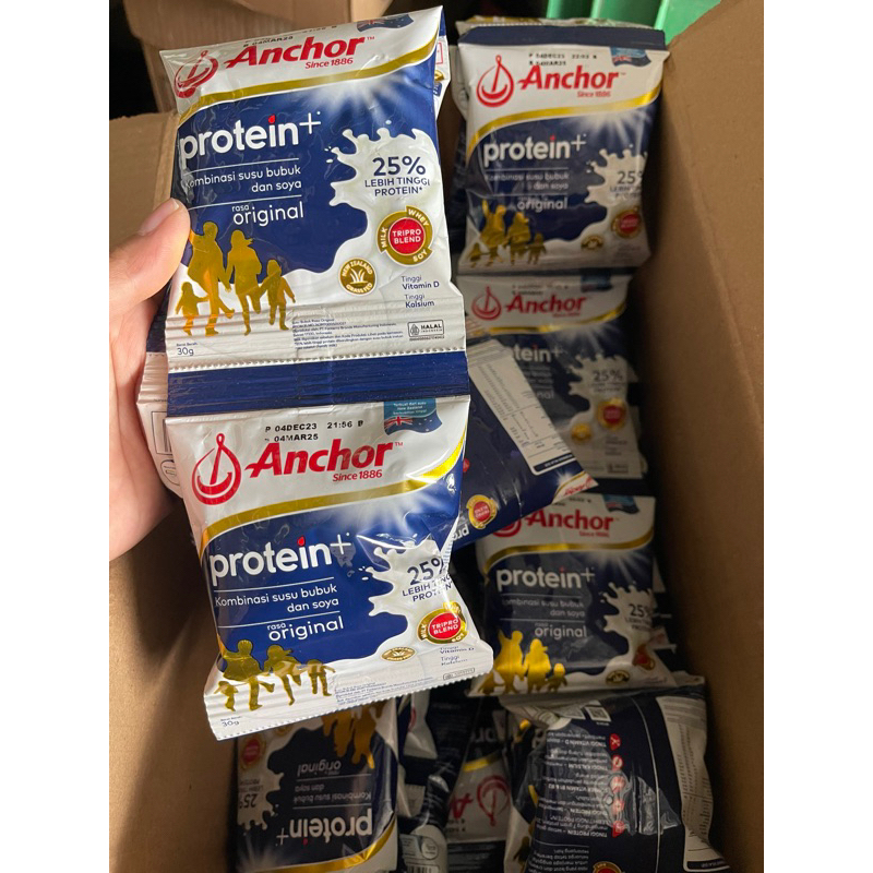 Jual SUSU ANCHOR PROTEIN + SACHET 30gr (isi 10pcs) | Shopee Indonesia