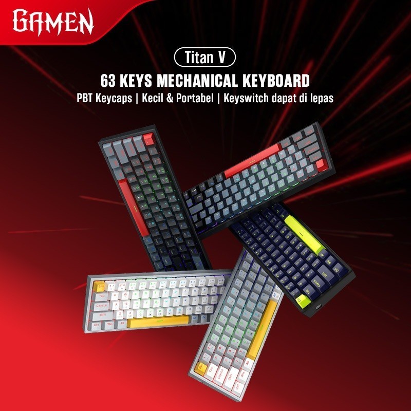 Jual GAMEN Titan V Lite Latest Titan Series Mechanical Gaming Keyboard ...