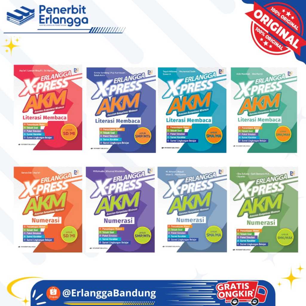Jual ERLANGGA X-PRESS AKM LITERASI DAN NUMERASI | Shopee Indonesia