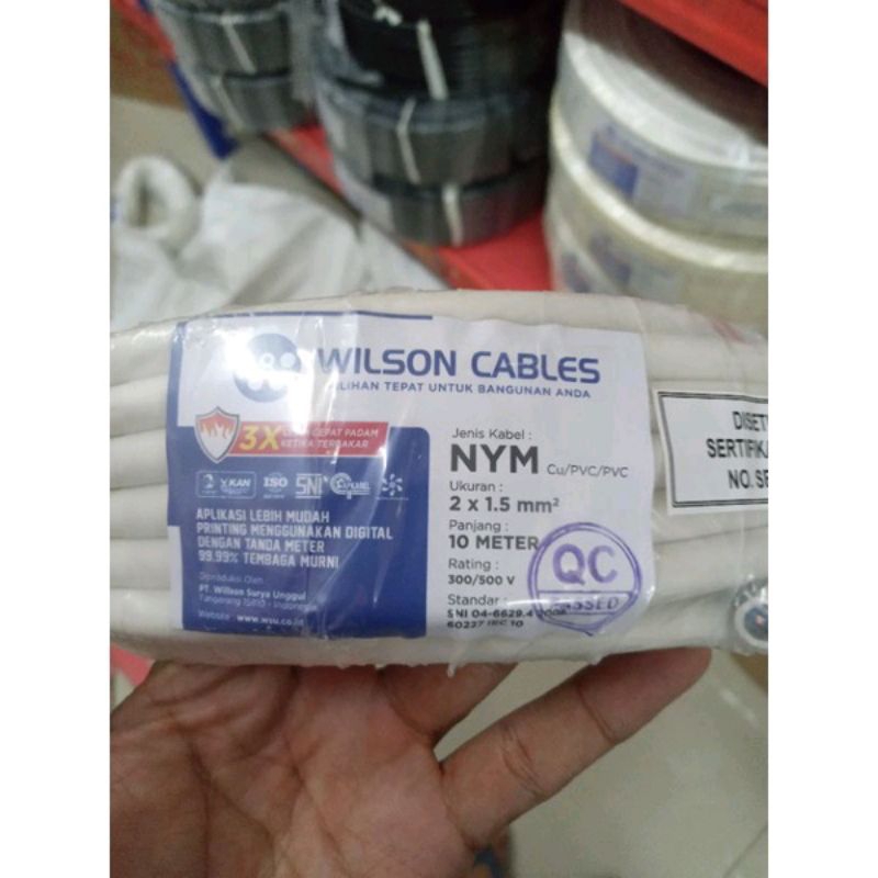 Jual Kabel wilson nym Listrik 2x1,5 mm KAWAT Tembaga Murni kawat 2 ...