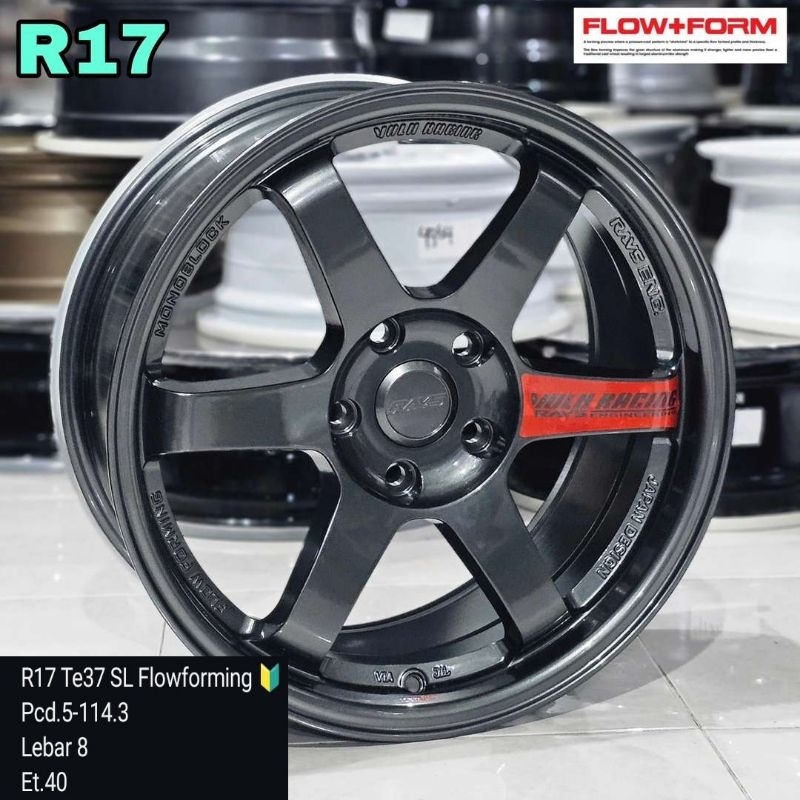Jual velg racing volk rays te37 ring 17 lebar 8 et40 untuk ertiga xpander terios rush civic fd ...