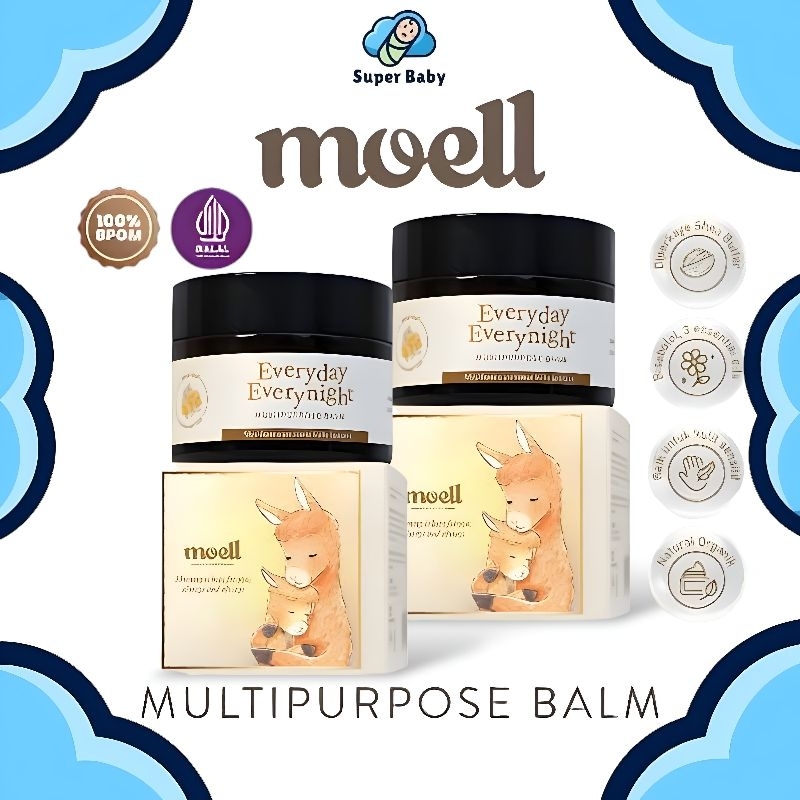 Jual LOTION BALSEM BAYI MOELL EVERYDAY EVERYNIGHT MULTIPURPOSE BALM 3 ...
