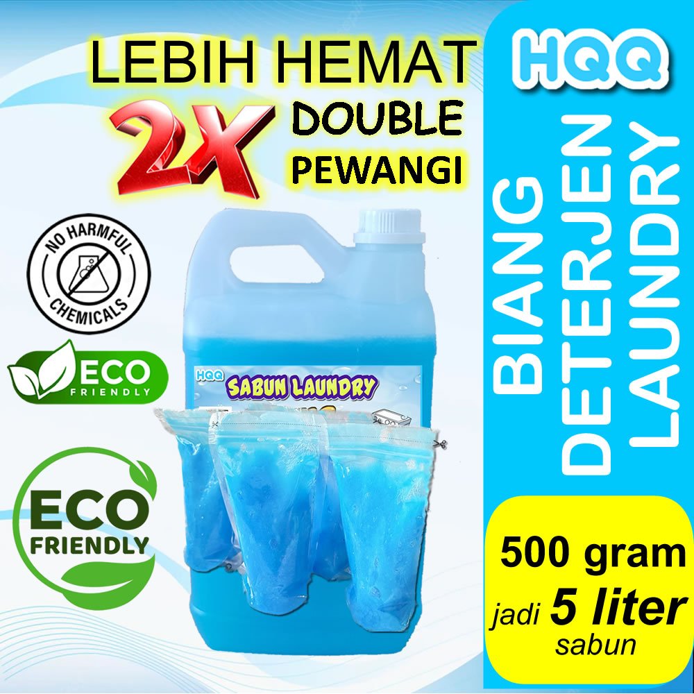 Jual BIANG SABUN LAUNDRY HQQ DOUBLE PEWANGI 500gr U/ MENJADI SABUN DETERGENT LAUNDRY CUCI BAJU 5 ...