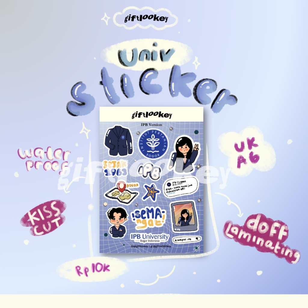 Jual [IPB] Sticker Universitas/Sticker Lucu/Sticker Aesthetic/Sticker ...