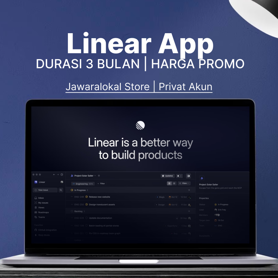 Jual Linear App - Plan & Build Products | 3 BULAN RESMI | Shopee Indonesia