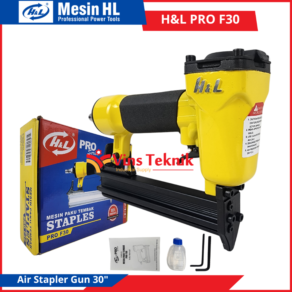 Jual Mesin Paku Tembak Angin Air Brad Nailer 30mm H&L PRO F30 | Shopee ...