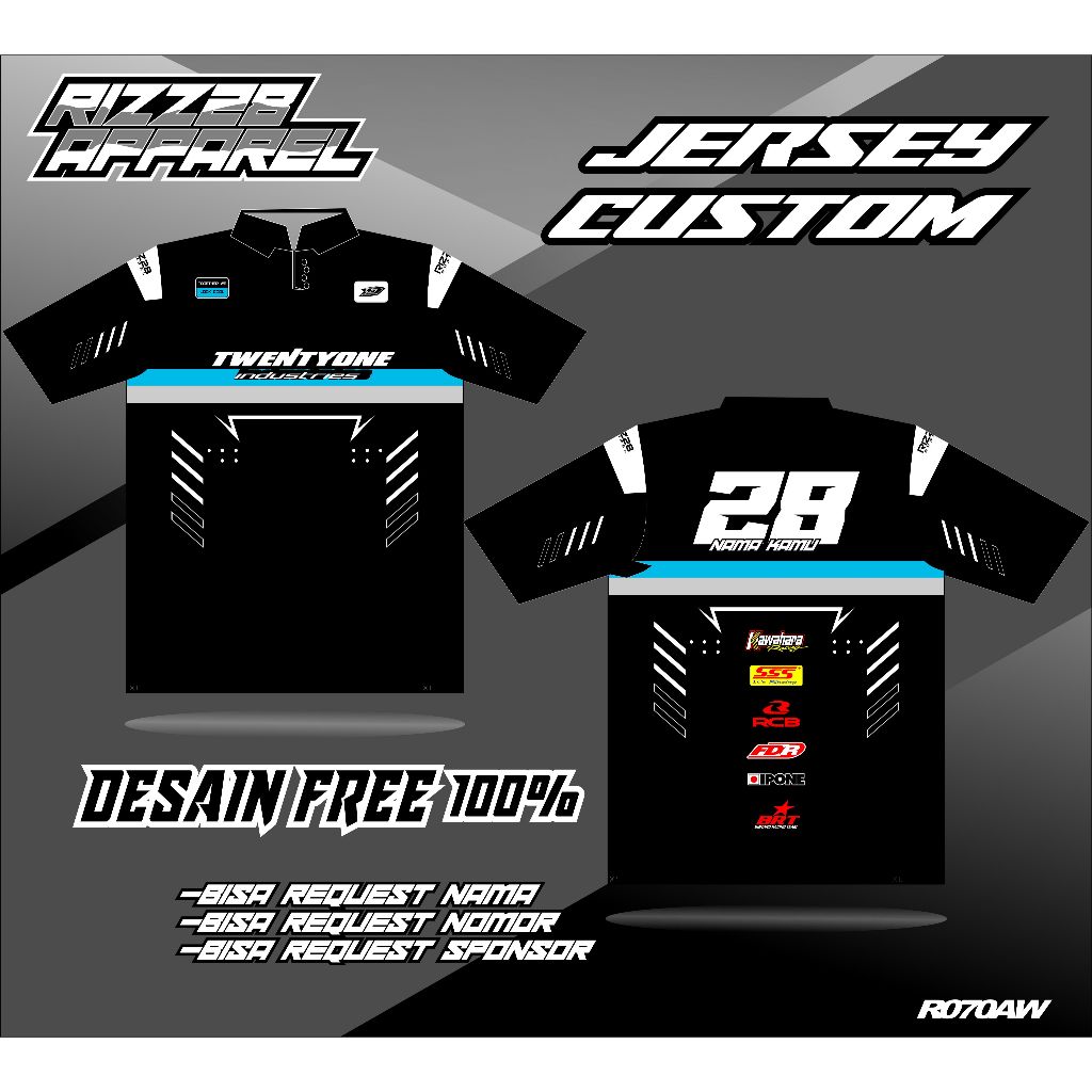 Jual BAJU BALAP JERSEY RACING full printing bisa custom desain kamu ...