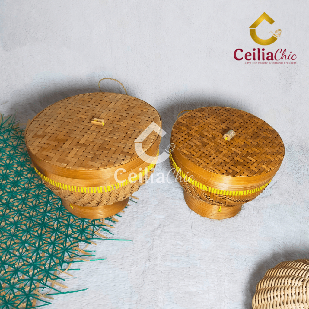 Jual Wakul Anyaman Bambu Unik Wakul 20cm Packaging Nasi Liwet Hajatan Bakul Tradisional Bonus ...