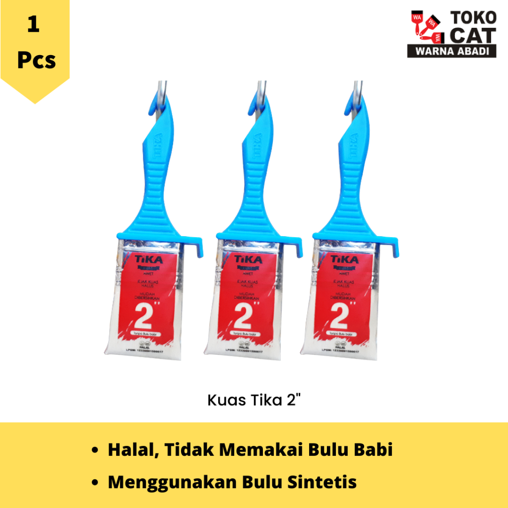Jual KUAS TIKA 2 INCH ( KUAS CAT TEMBOK, CAT MINYAK, DLL ) | Shopee ...