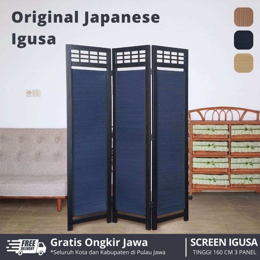 Jual Pembatas Ruangan Igusa 40 3 Panel Partisi Sekat Sketsel Screen ...