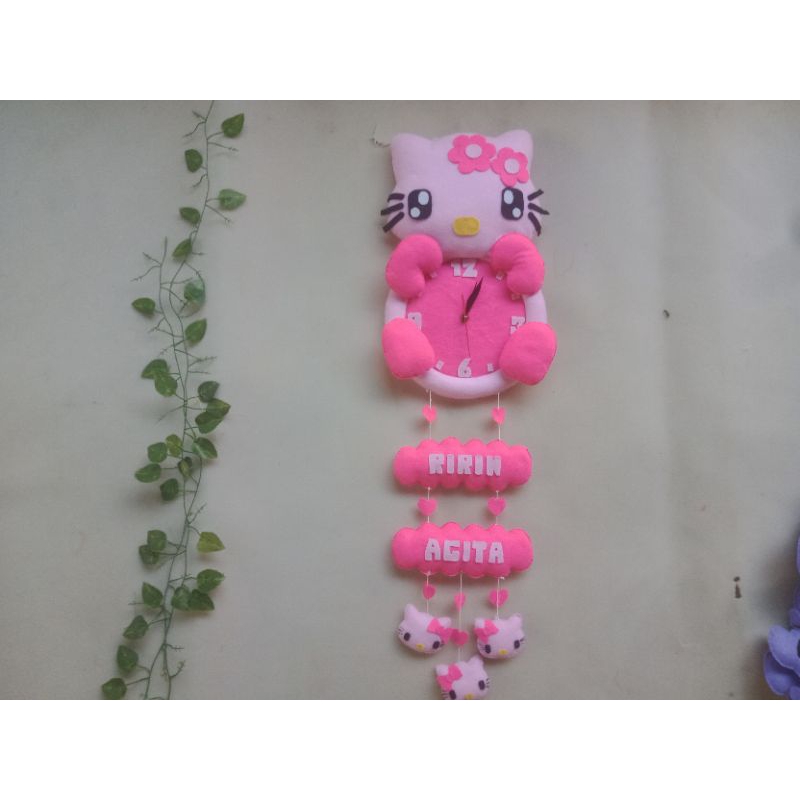 Jual JAM HELLO KITTY/JAM KARAKTER HELLO KITTY PINK/JAM DINDING NAMA ...