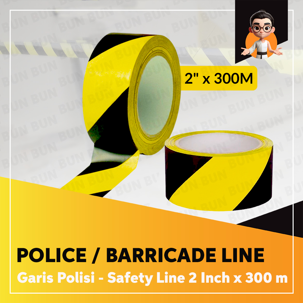 Jual Police Line / Garis Polisi / Safety Line / Barikade Line 2 inch x ...