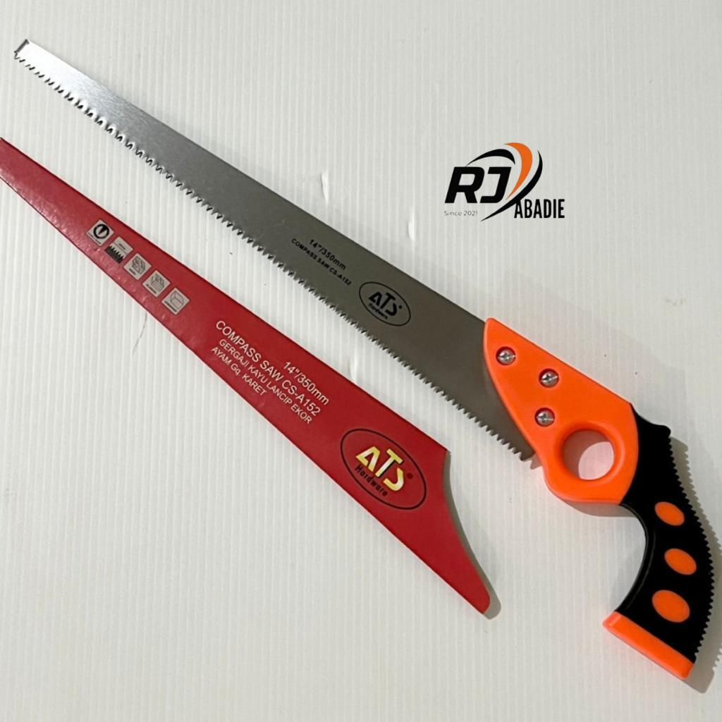 Jual Gergaji Lancip Runcing Kayu Triplek Lurus GG Karet Pruning Saw ATS 16" | Shopee Indonesia