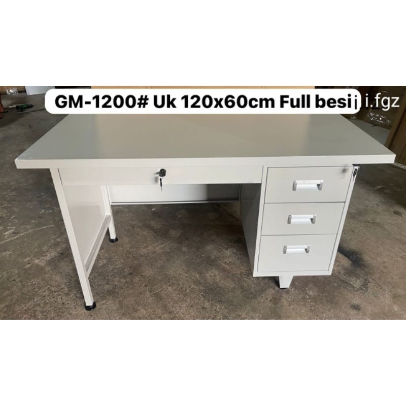 Jual MEJA KANTOR BESI / MEJA KASIR / MEJA OFFICE GM1200 UK.120 x 60 CM ...