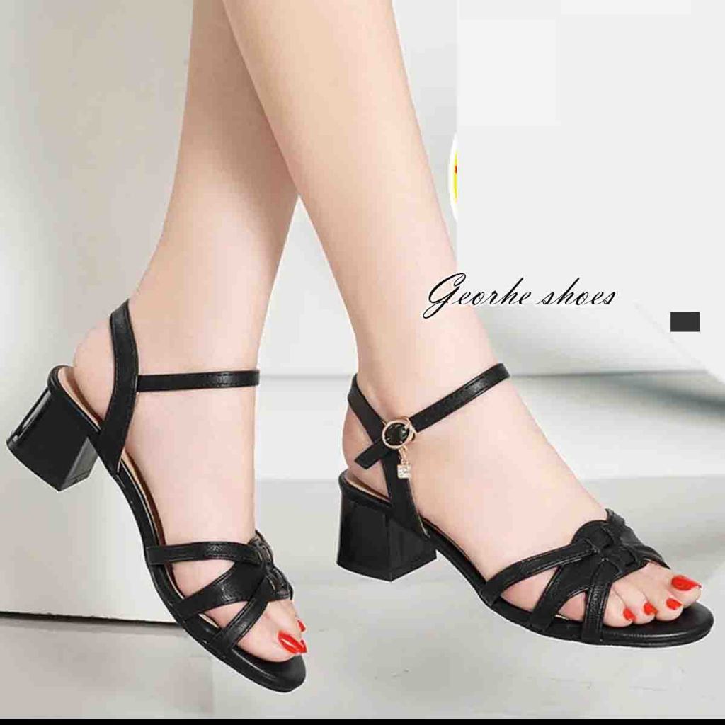 Jual Sandal heels wanita terbaru 2025 model tali belakang | Shopee ...