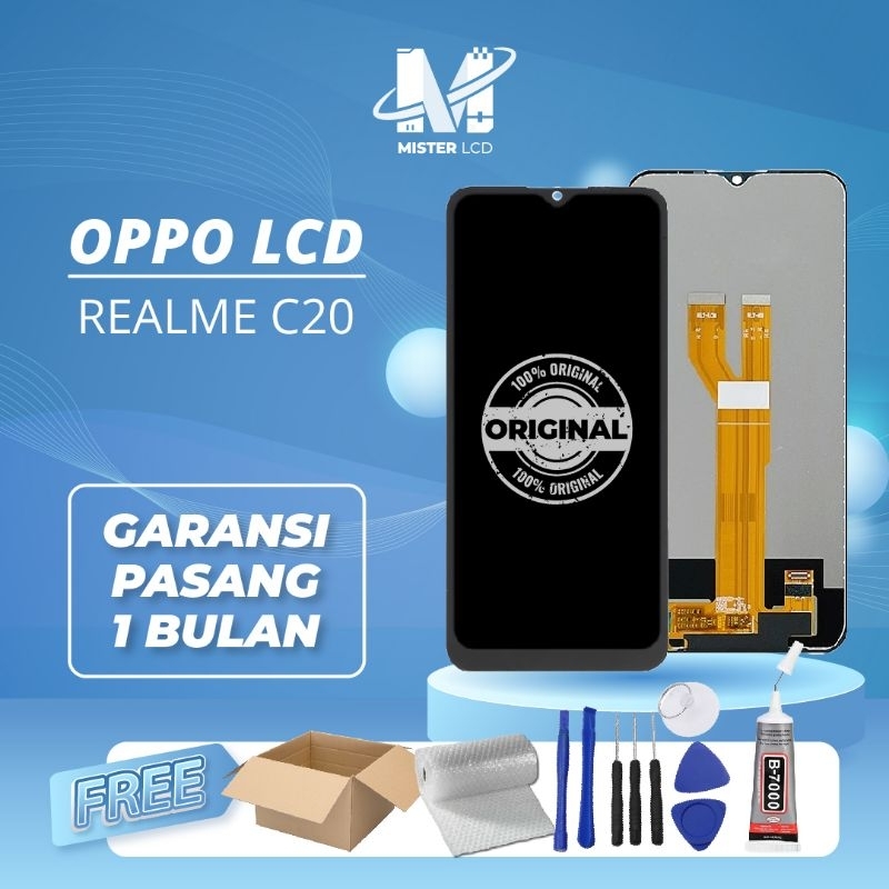 Jual LCD REALME C20 / C21 / C11 2021 FULLSET ORIGINAL FREE LEM + OPENING SET | Shopee Indonesia