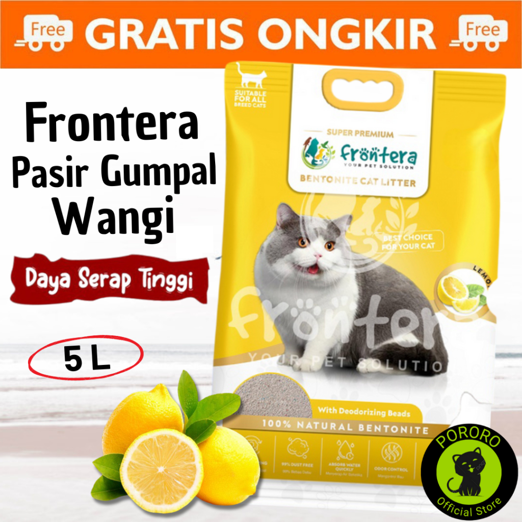 Jual Frontera Cat Litter Premium Pasir Kucing Kitten Anabul 5 Liter ...