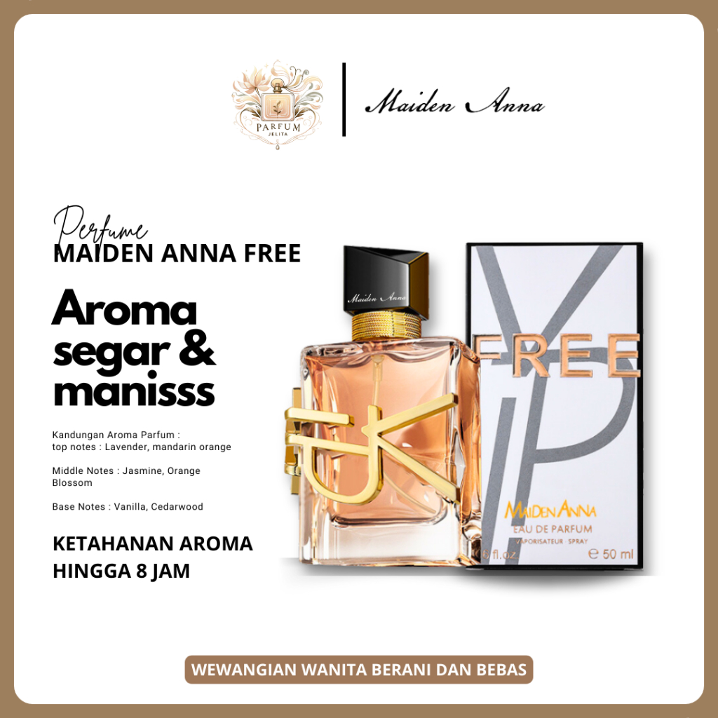 Jual Maiden Anna FREE EDP Parfume Wanita Tahan Lama Wangi Elegance ...
