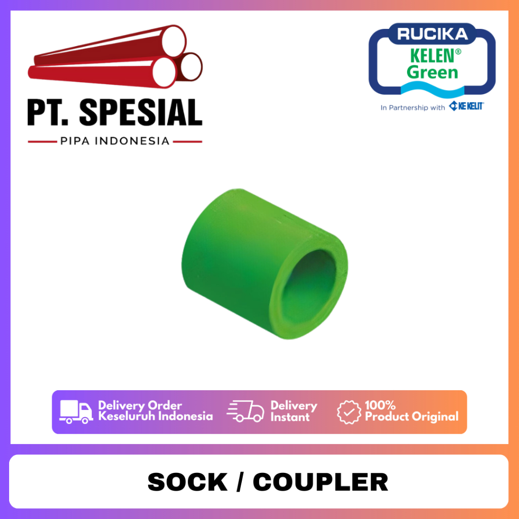 Jual Sock PPR Rucika DN32 - 1" / Vlok Sock / Coupler / Coupling PPR ...