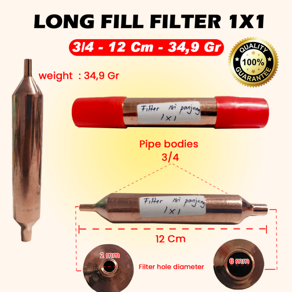 Jual FILTER ISI KULKAS 1 X 1 UKURAN 3/4 PANJANG 12 CM | Shopee Indonesia