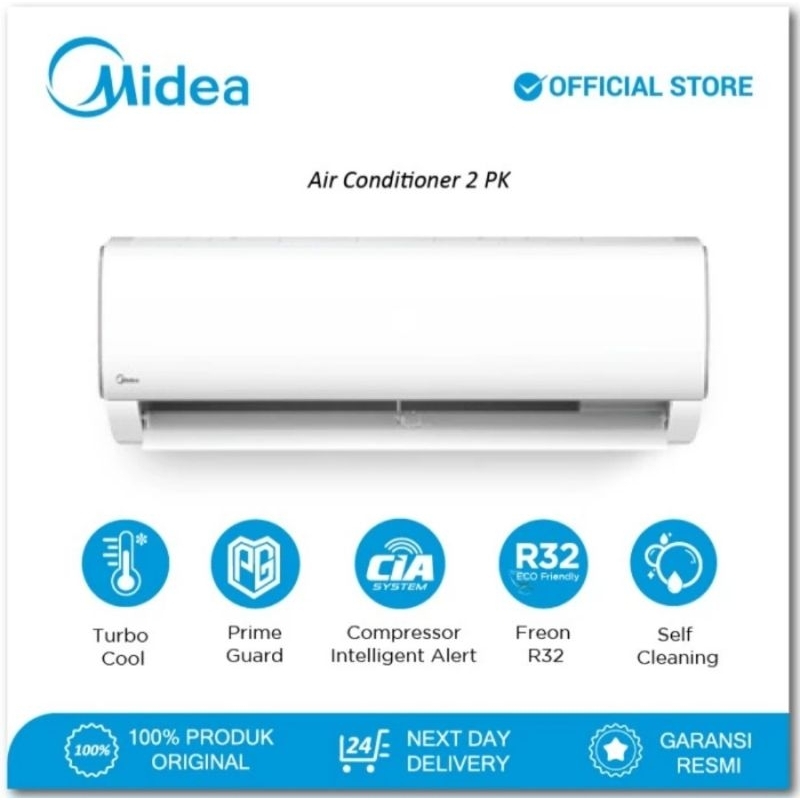 Jual AC MIDEA 2 PK STANDARD - R32 SERIES MSAF-18CRN2 AC MIDEA 2PK MSIAF-18CRN | Shopee Indonesia