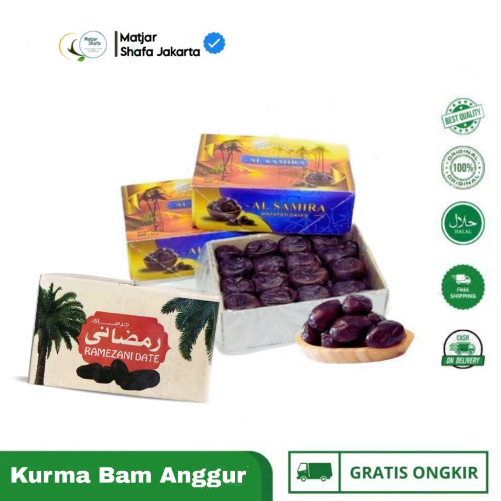 Jual Kurma Bam Anggur 500gr Lembut Basah Fresh Original | Shopee Indonesia