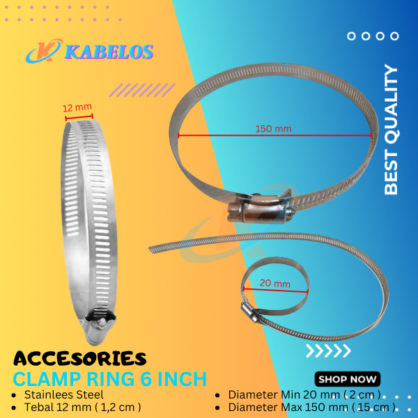 Jual Klemring 6 Inchi dan 9 inchi Pengikat ODP klem ring Clamp Selang ...