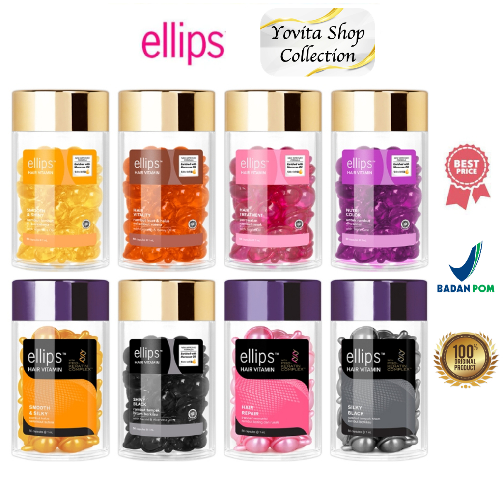 Jual Ellips Hair Vitamin Jar 50 Butir | Vitamin Rambut Untuk Hair ...