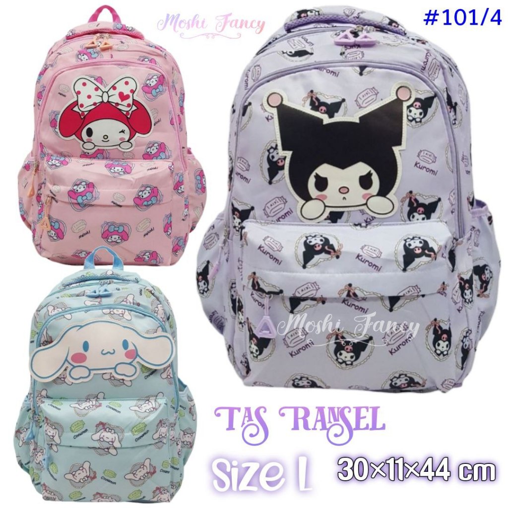 Jual Tas Ransel Sanrio Kuromi Cinnamoroll Melody / Tas Sekolah Kuromi dan Cinamoroll dan Melody ...