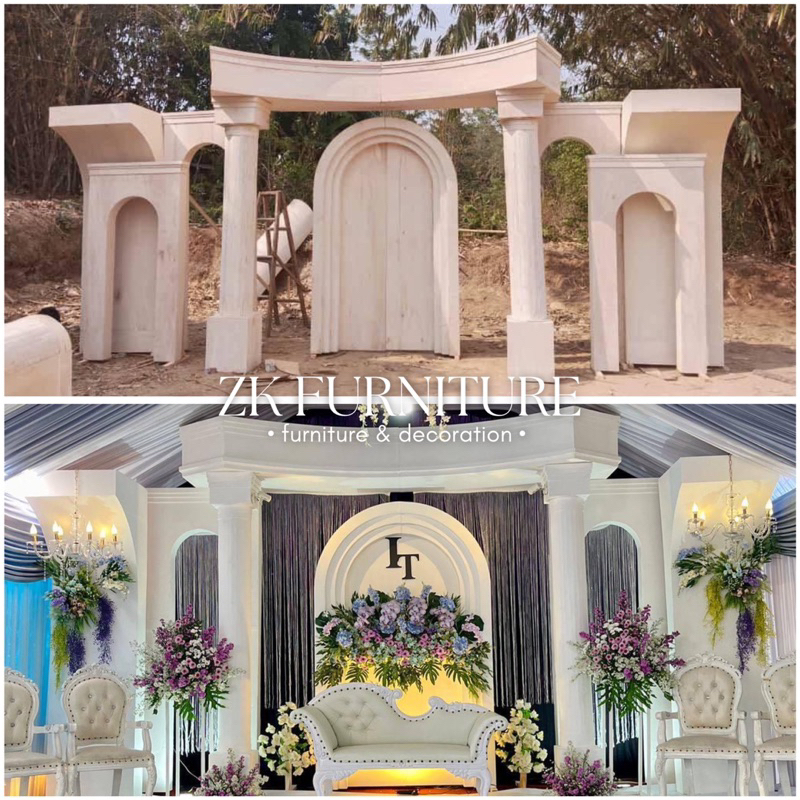 Jual backdrop pernikahan triplek / pelaminan backdrop triplek terbaru ...