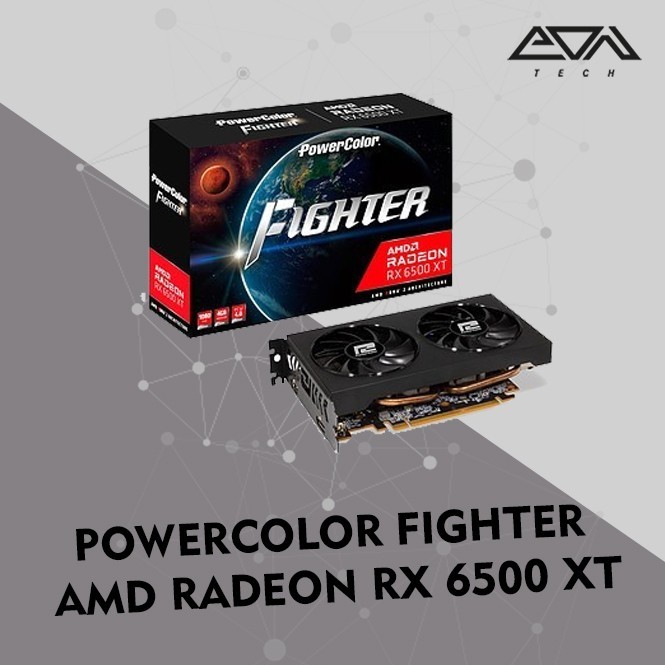 Jual VGA CARD PowerColor Fighter AMD Radeon RX 6500 XT 4GB GDDR6 ...