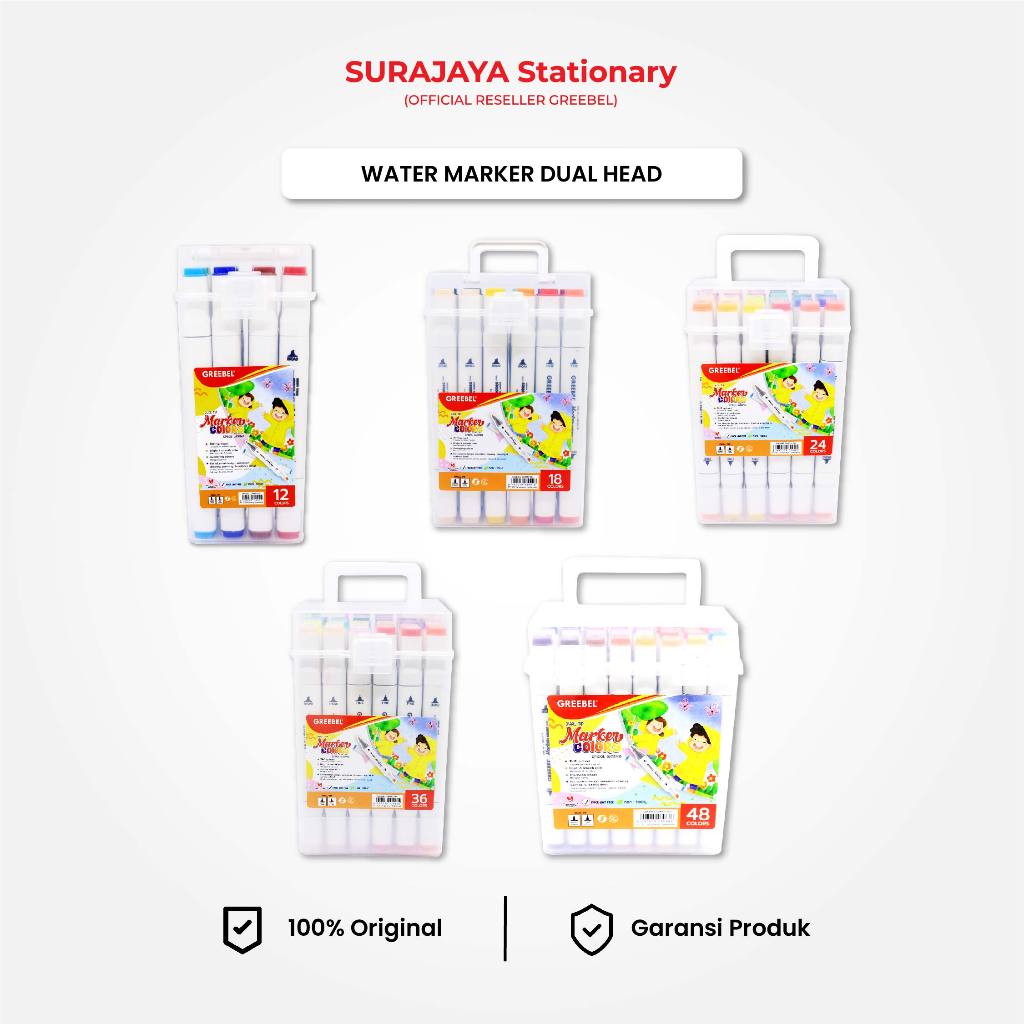 Jual Spidol Greebel Water Marker Dual Head / Spidol Skets / Water Based ...