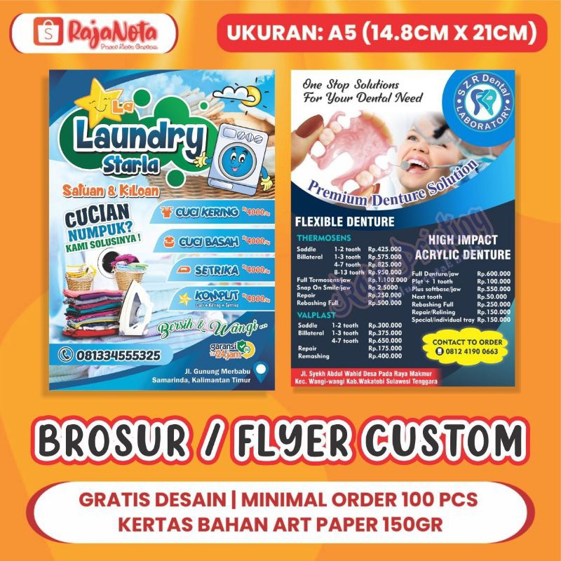 Jual CETAK BROSUR/FLYER/PAMFLET TERMURAH FULL COLOR UKURAN A5 GRATIS ...