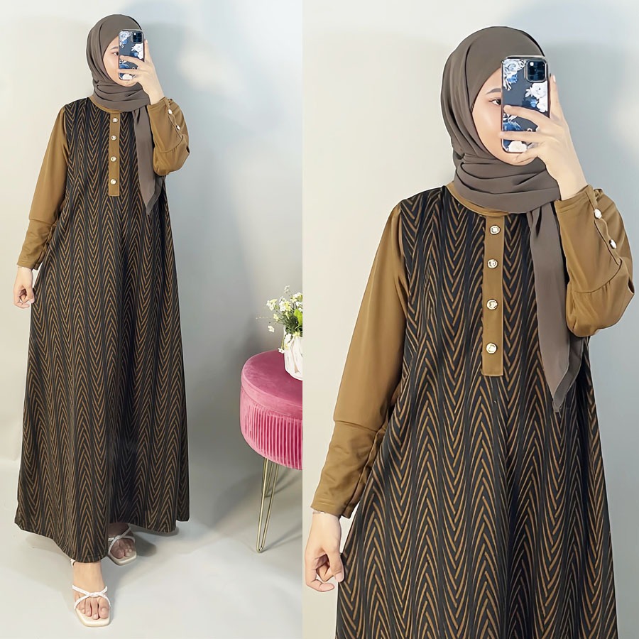 Jual CARLINA Dress Diana Maha Terry Bagus Cantik Wanita Gamis Panjang ...