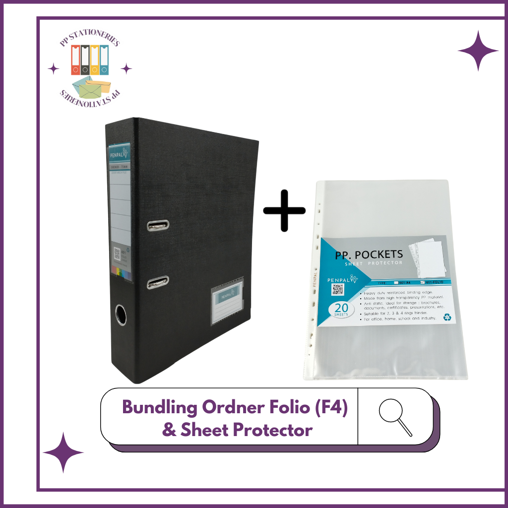Jual PENPAL BUNDLING ORDNER 401 + SHEET PROTECTOR | Shopee Indonesia