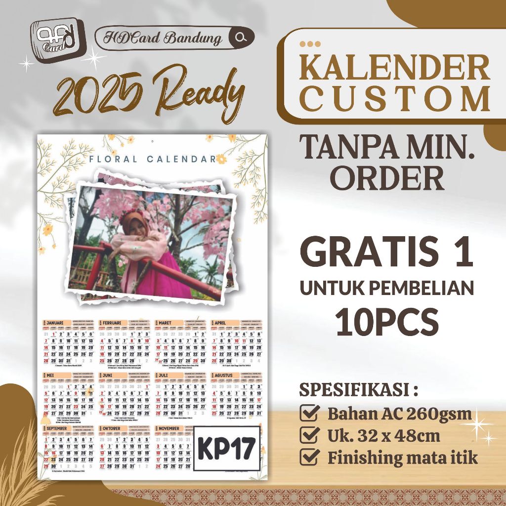 Jual Kalender Foto Tanpa Minimal Order Kalender Custom | Shopee Indonesia