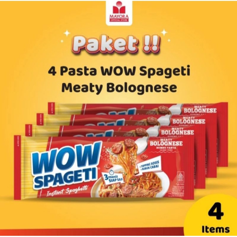 Jual Paket Wow Spageti Meaty Bolognese isi 4 Pcs | Shopee Indonesia