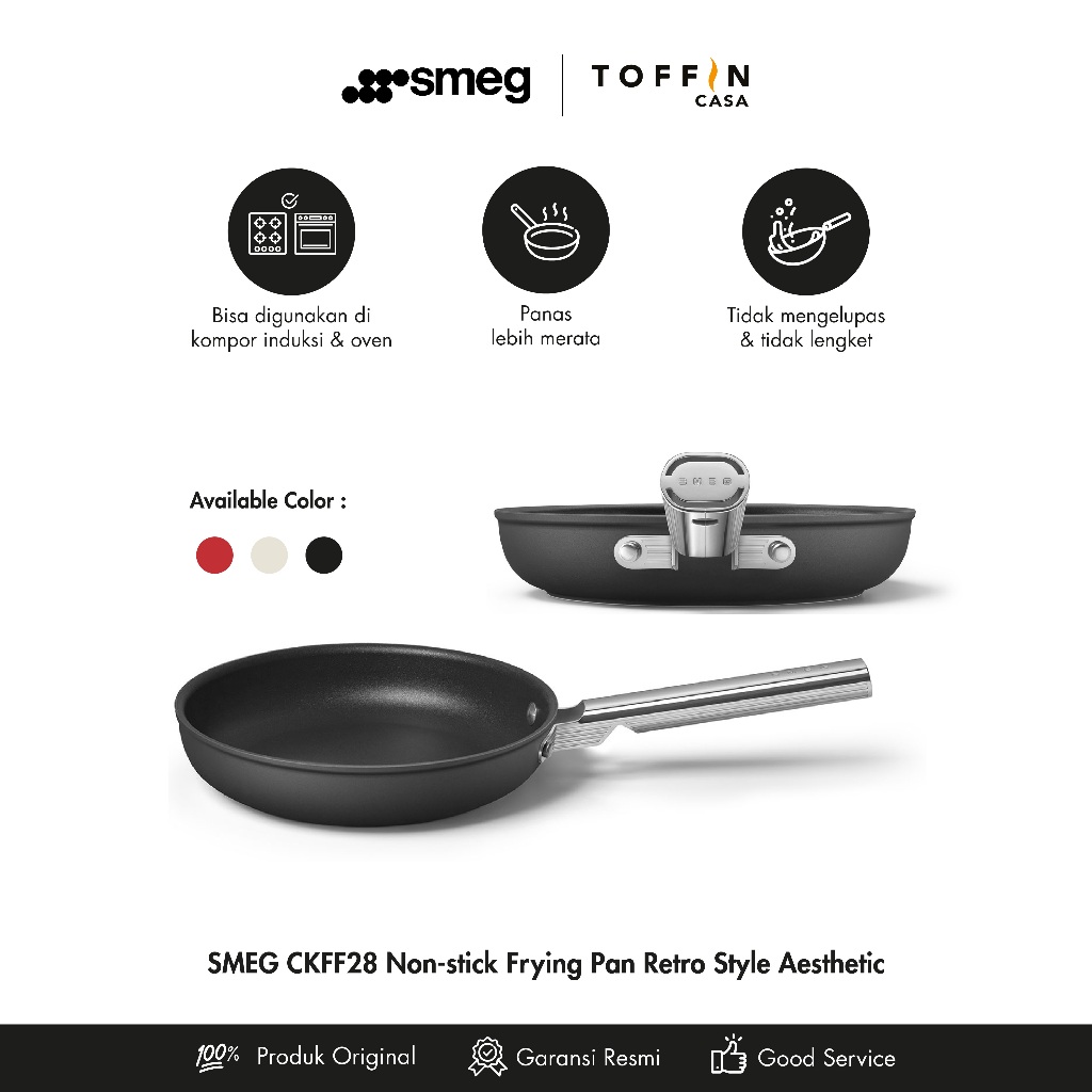 Jual SMEG Non-stick Frying pan Cookware 28 cm - 50 Retro Style ...